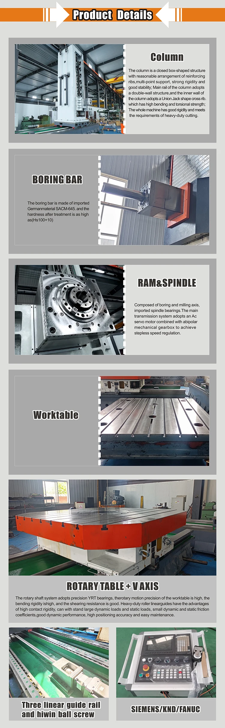 YOGIE CNC Boring Machine Table Borer with Mill Head FRT-T130B Floor ...