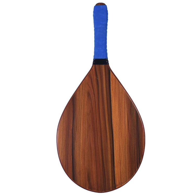 Pine Wood Frescobol Racket - Fun Beach Paddle Set
