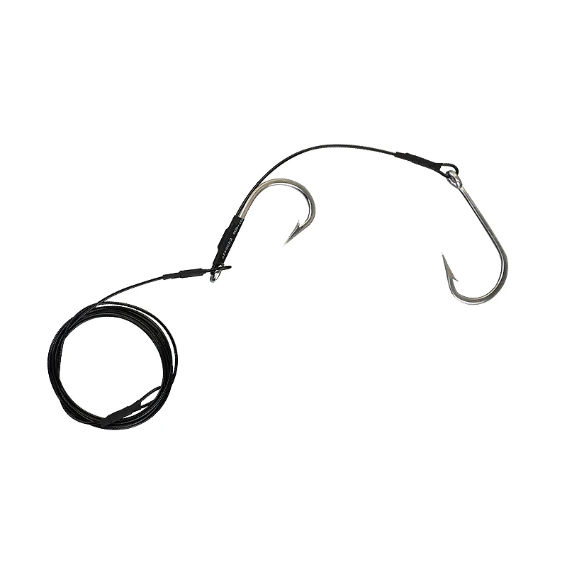 Stainless Steel String Hook Two Fishing Hook Tied With 200mm Steel Wire ...