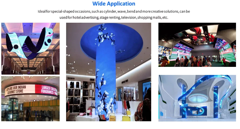 Yake Good Price Led Screen Flexible Video Wall Soft Led Display ...