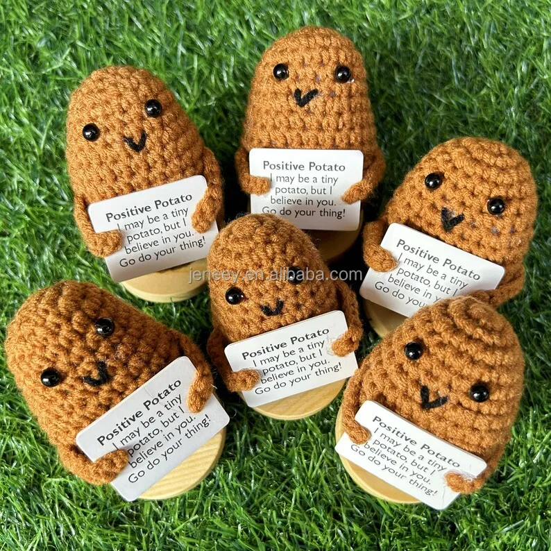 Funny Knitted Positive Potato Doll - Cute Stress Relief