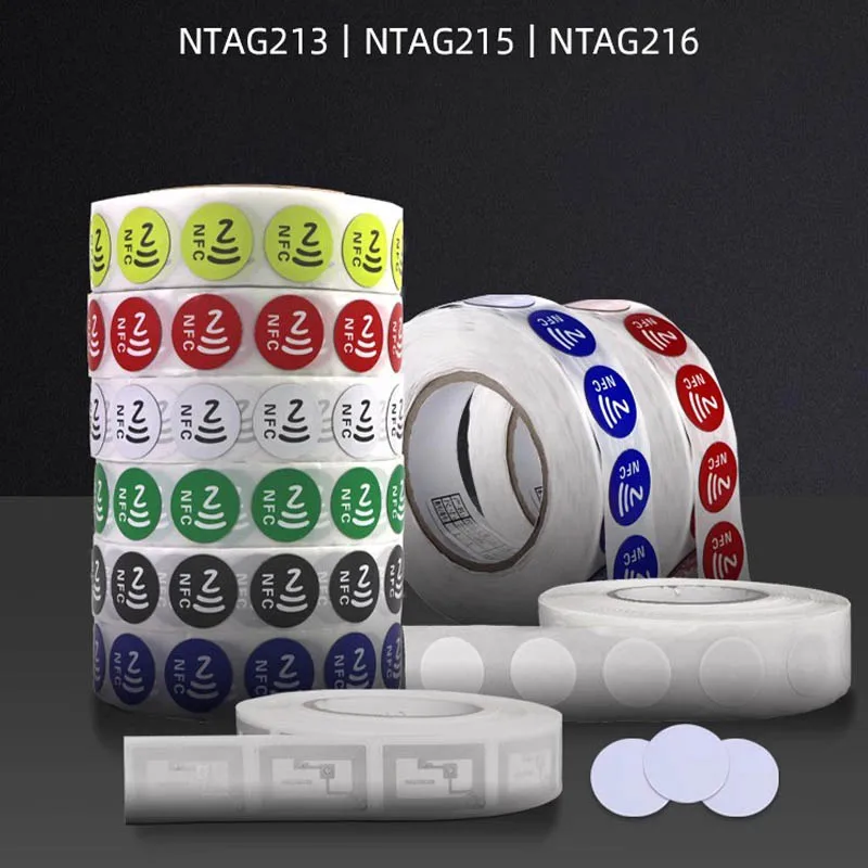 Rfid 13.56mhz Round Programmable Ntag213 Dia 25mm Roll Wet Inlay Nfc ...