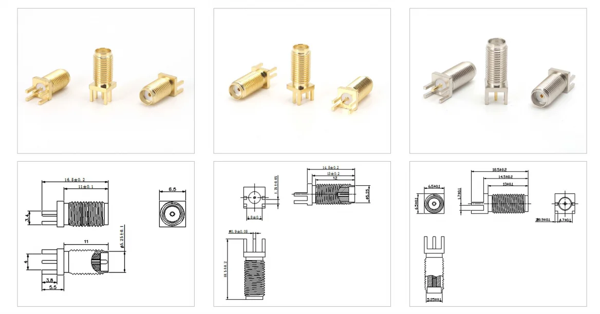 Sma-c-j-461-h19-l11-1.25-257a Bulkhead Sma Jack Thread Panel Mount Sma ...