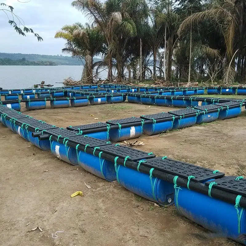 Fish farming water plastic aquaculture equipment net cage floating system