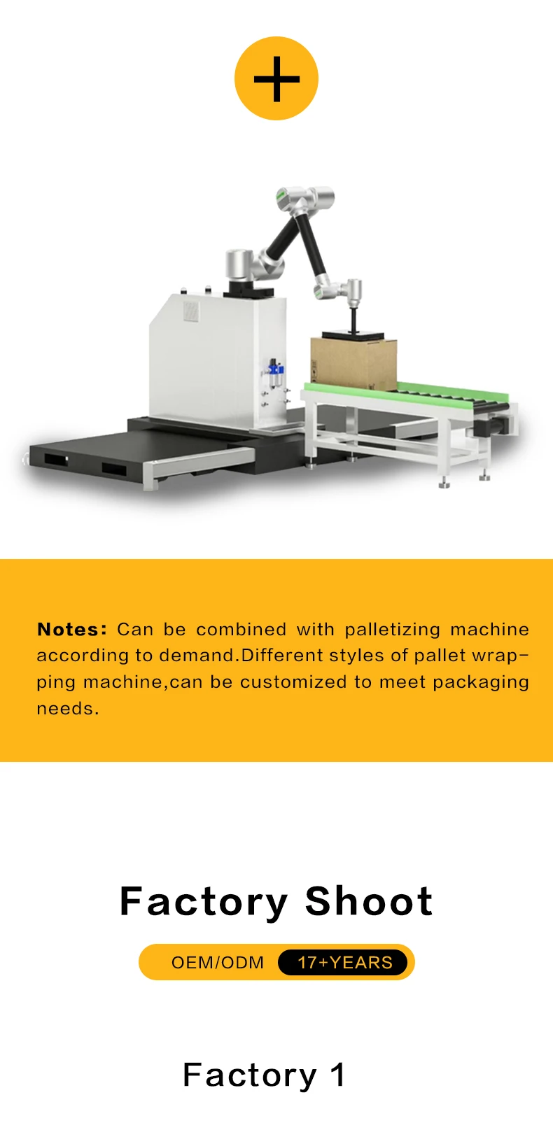 Cobot Palletizing Collaborative Robot Palletizer Machine with Built-in ...