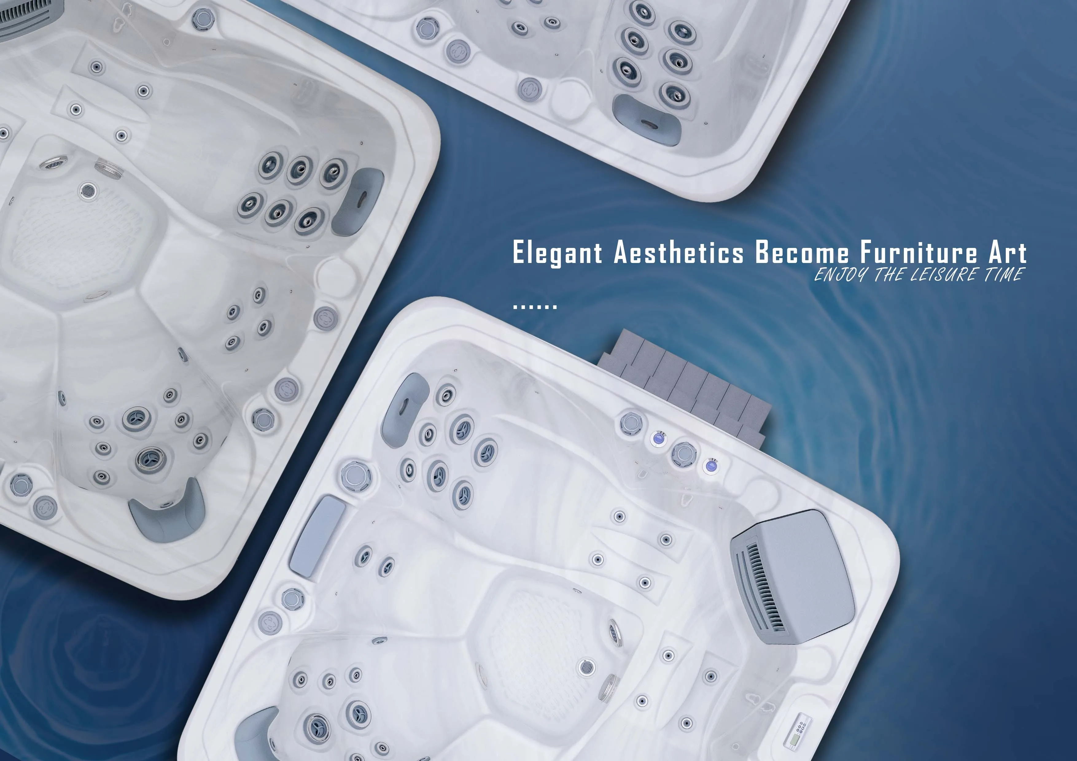 5 Person Modern Outdoor Smart Control Panel 3 Degree Massage Bath Spa