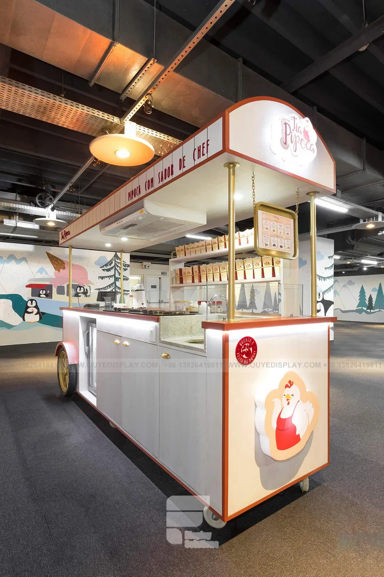 Modern Design Shopping Mall Retail Display Cart Fast Food Counter ...
