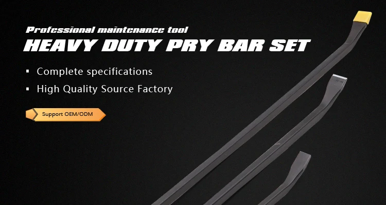 4PC Flat Head 8'' 12'' 18'' 24'' Pry Bar Set Professional Extended ...