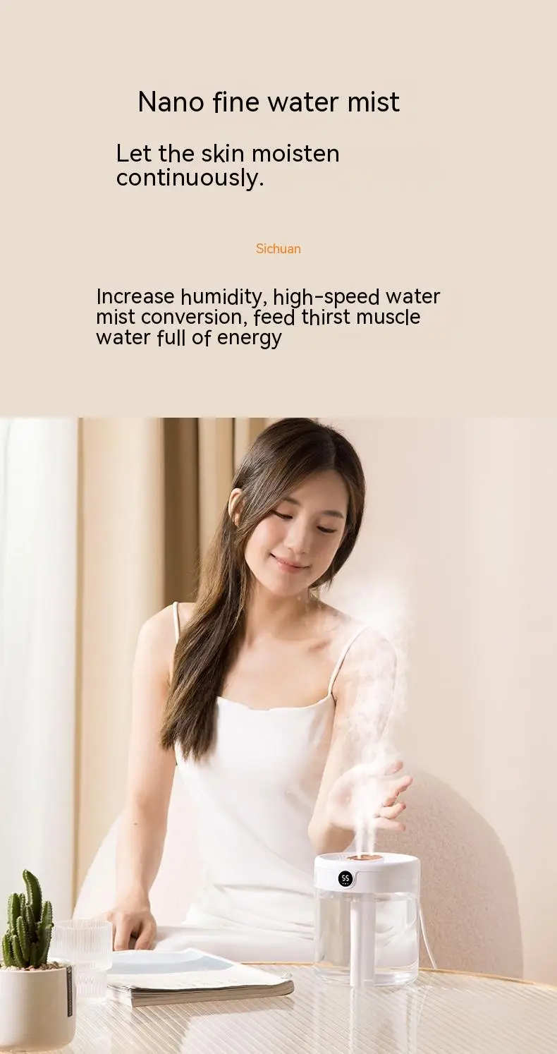 2022 New Design Ultresonic Humidifier Air Purifier 1500ml Water Tank ...