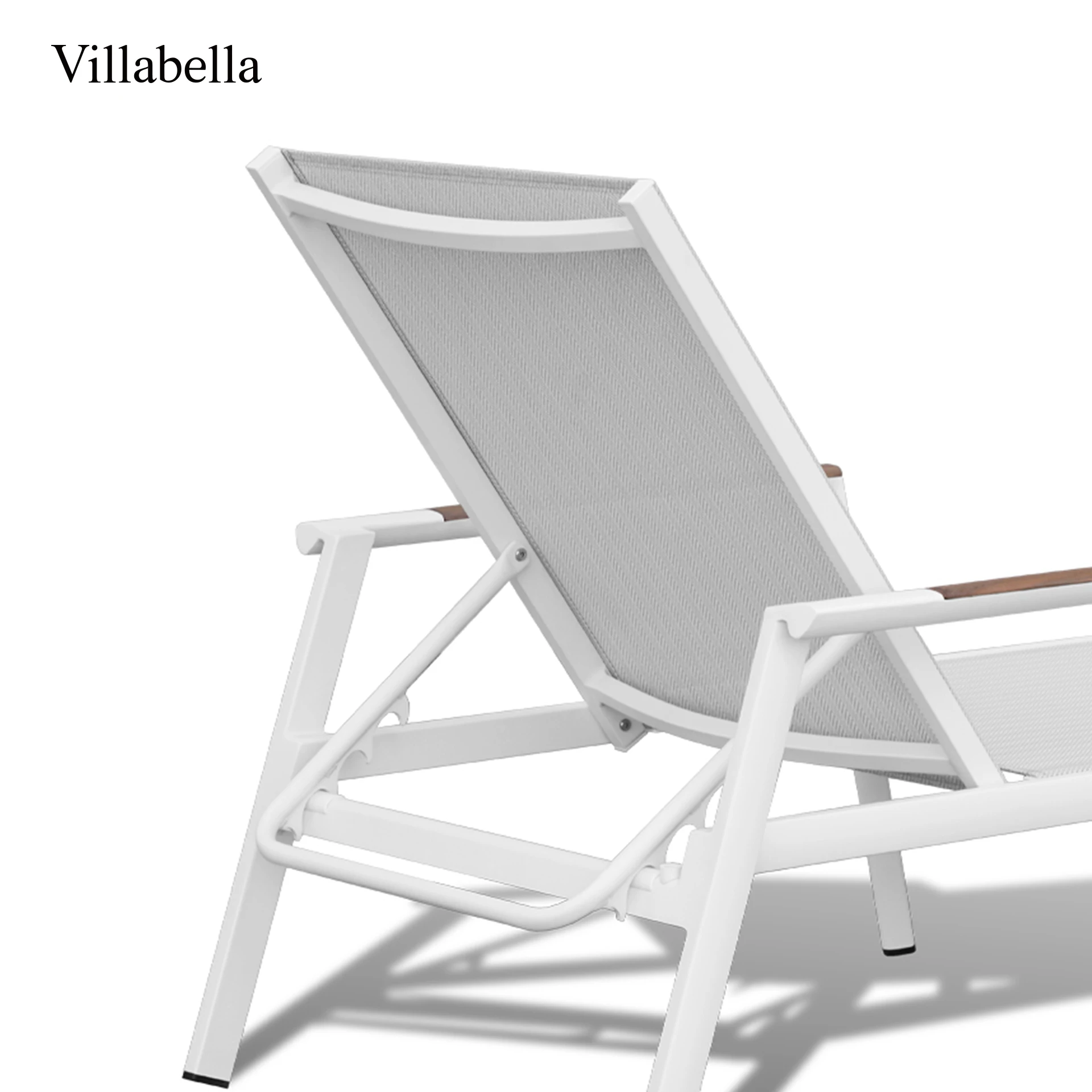 Modern Patio Outdoor Furniture Mesh Fabric Aluminum Frame Sun Bed ...