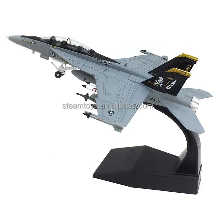 1:100 F-18B Hornet Strike Fighter Attack Model Diecast Military Planes ...