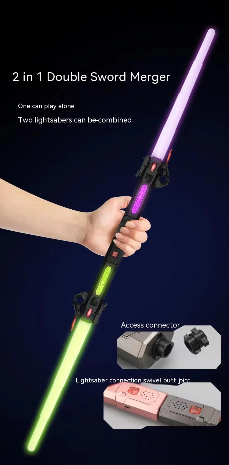 Luminous Telescopic Flash Sword Color Changing Toys Handshake Laser ...