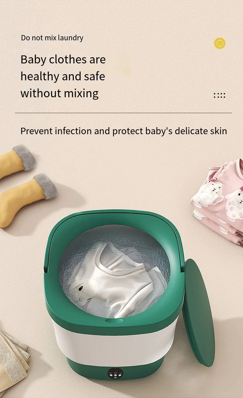 Mini Washing Machine Household Underwear Socks Blue Light Disinfection ...