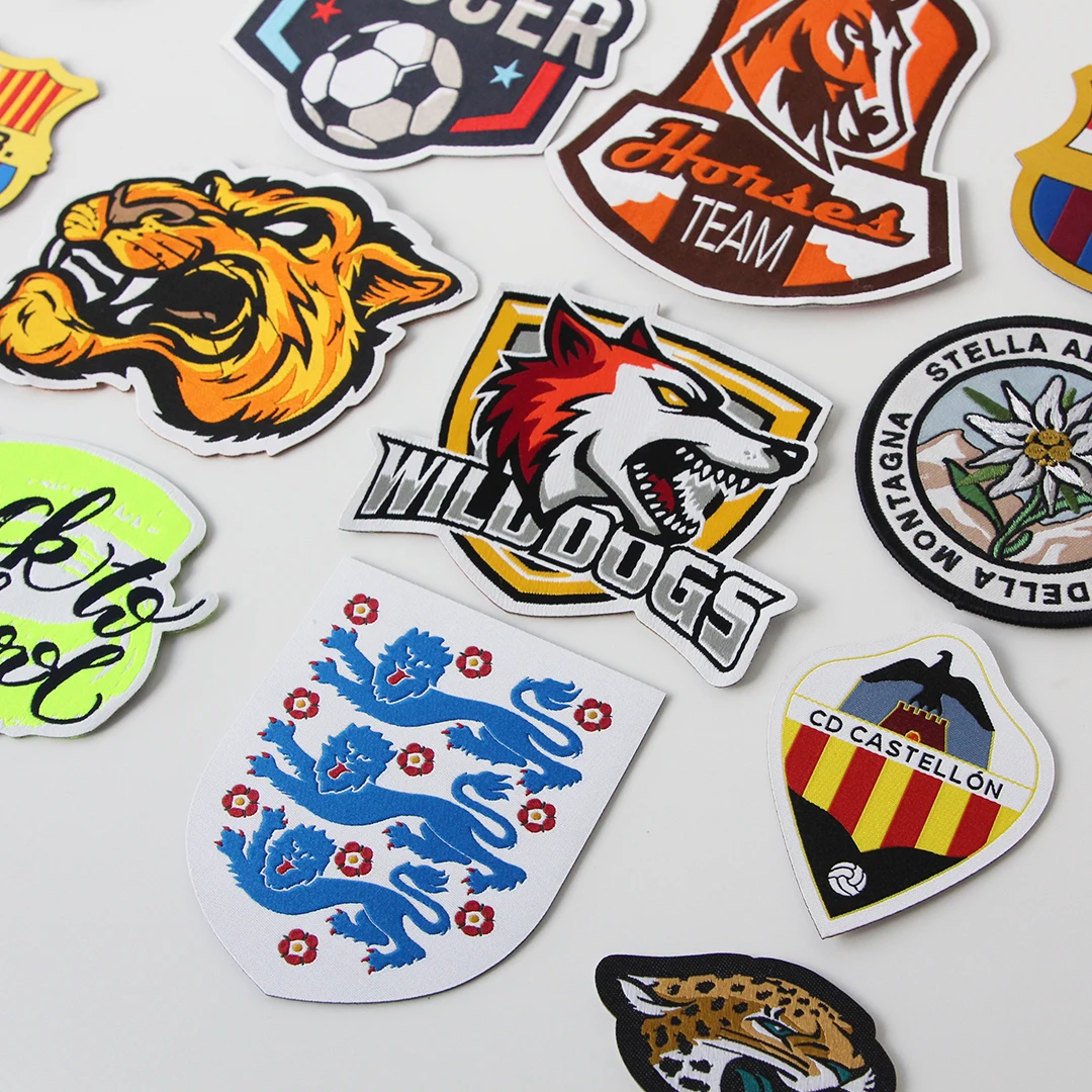 Custom Fabric Embroidered Patch Brand Logo Badges Sew On Embroidery ...