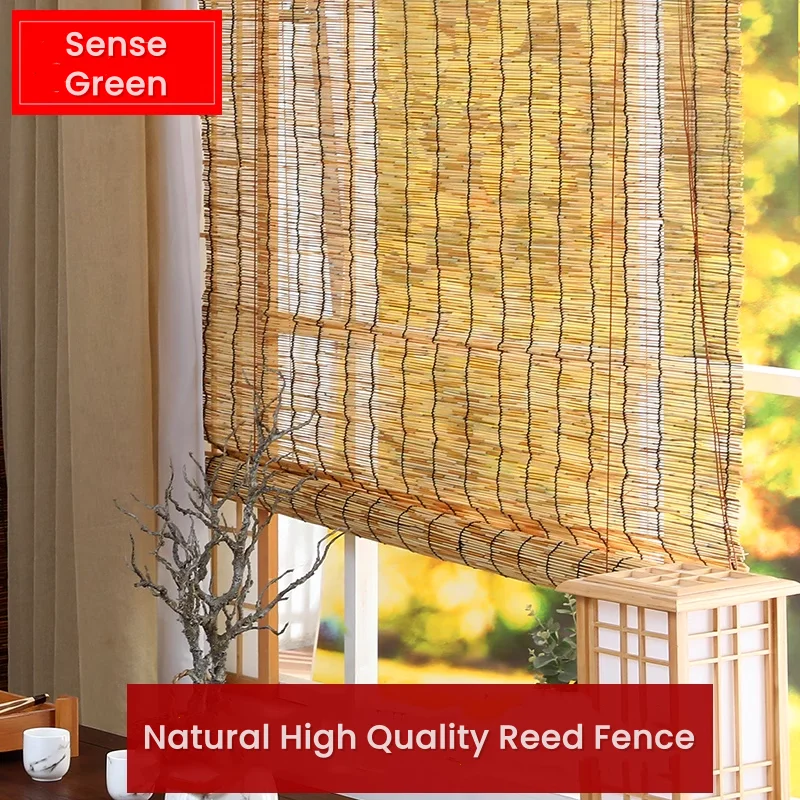 Natural Handmade Woven Reed Fence Rolls for Garden Decor