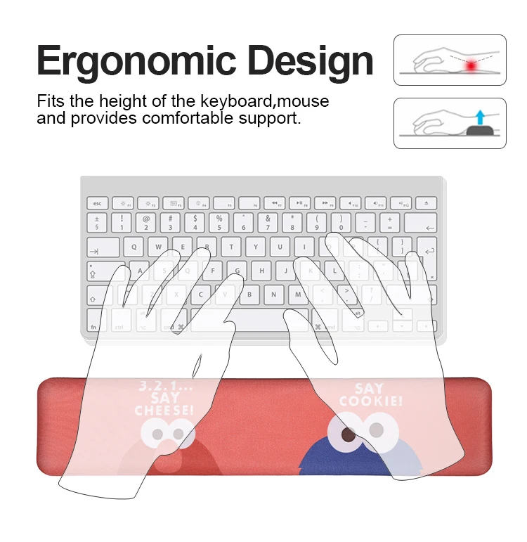 Custom Anime Memory Foam Wrist Keyboard Rest Cushion Wrist Rest Support ...