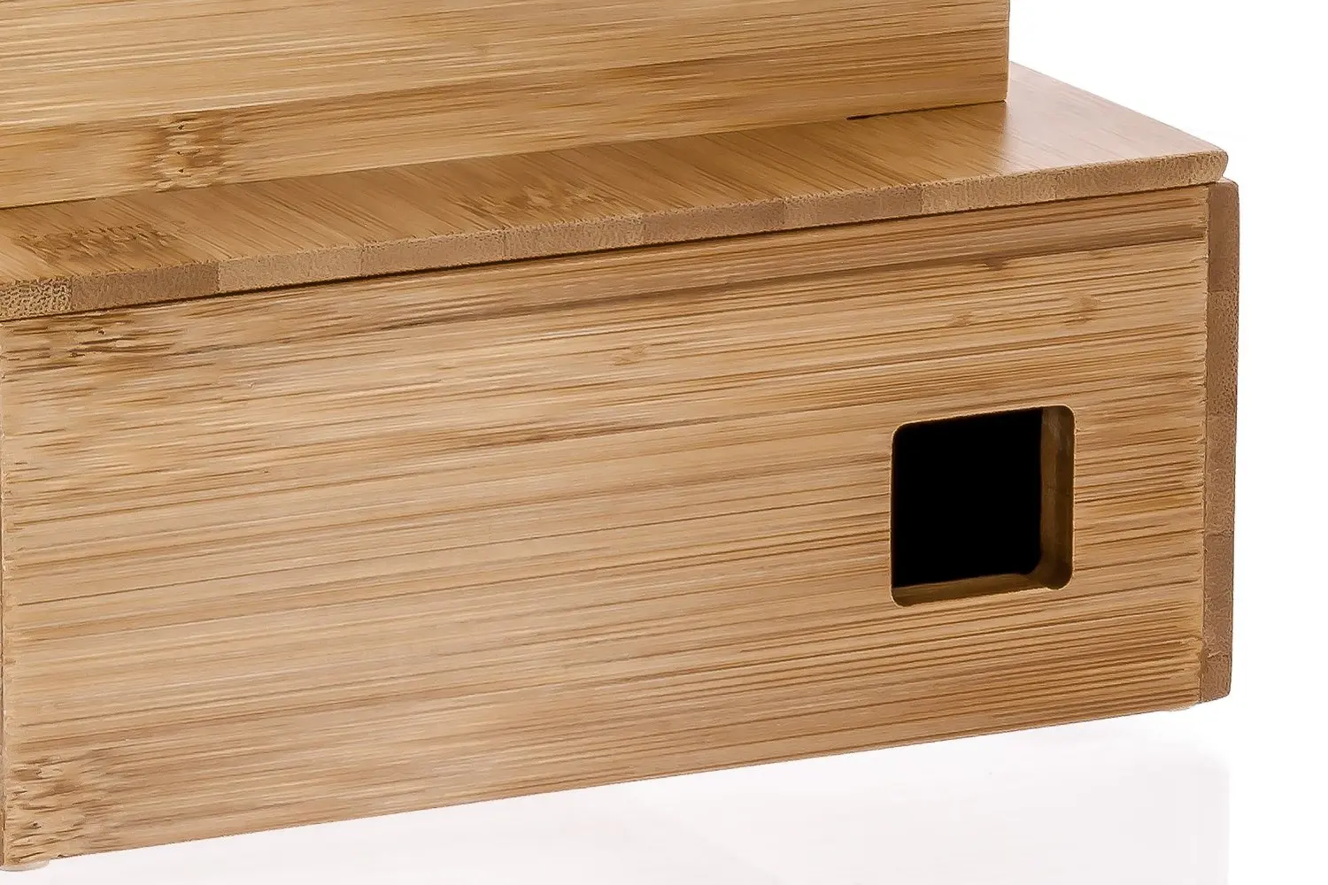 Desk Docking Stations Organizer With Removable Dividers,Natural Bamboo ...