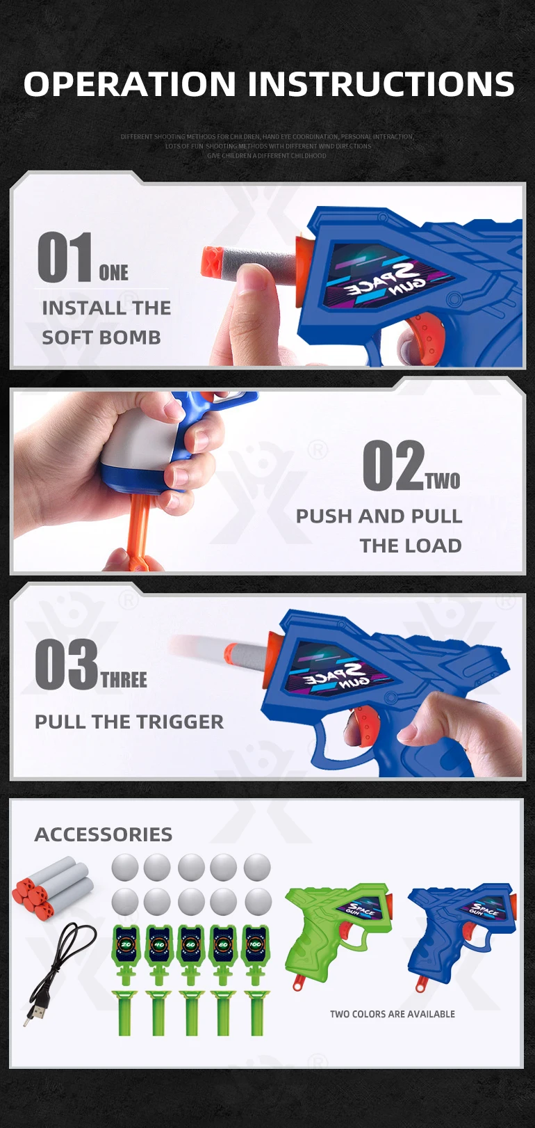 Floating Ball Target Shooting Game Practice Sports Toys 2 in 1 Electric ...