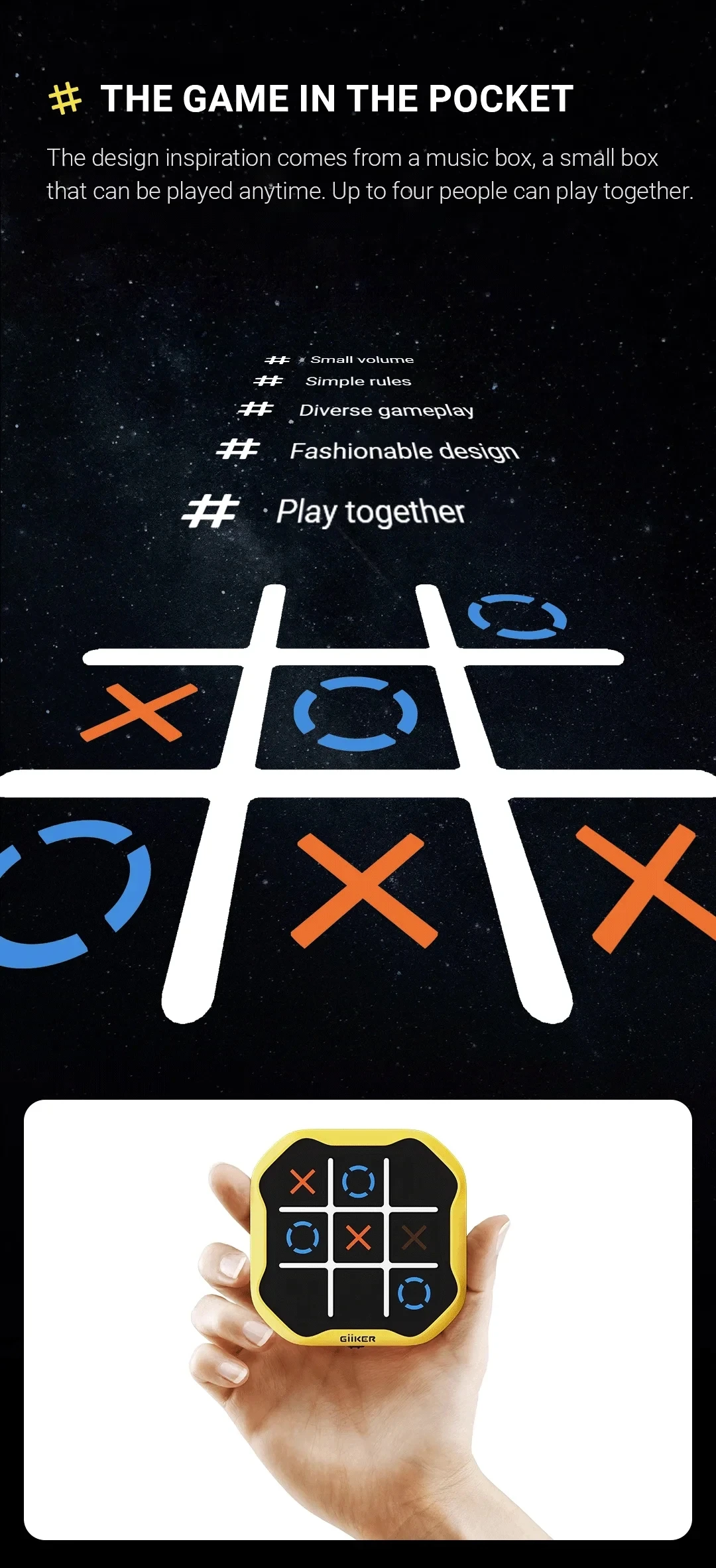 Compact Mini Chess Set & Tic-tac-toe Puzzle Game For Kids - Oem