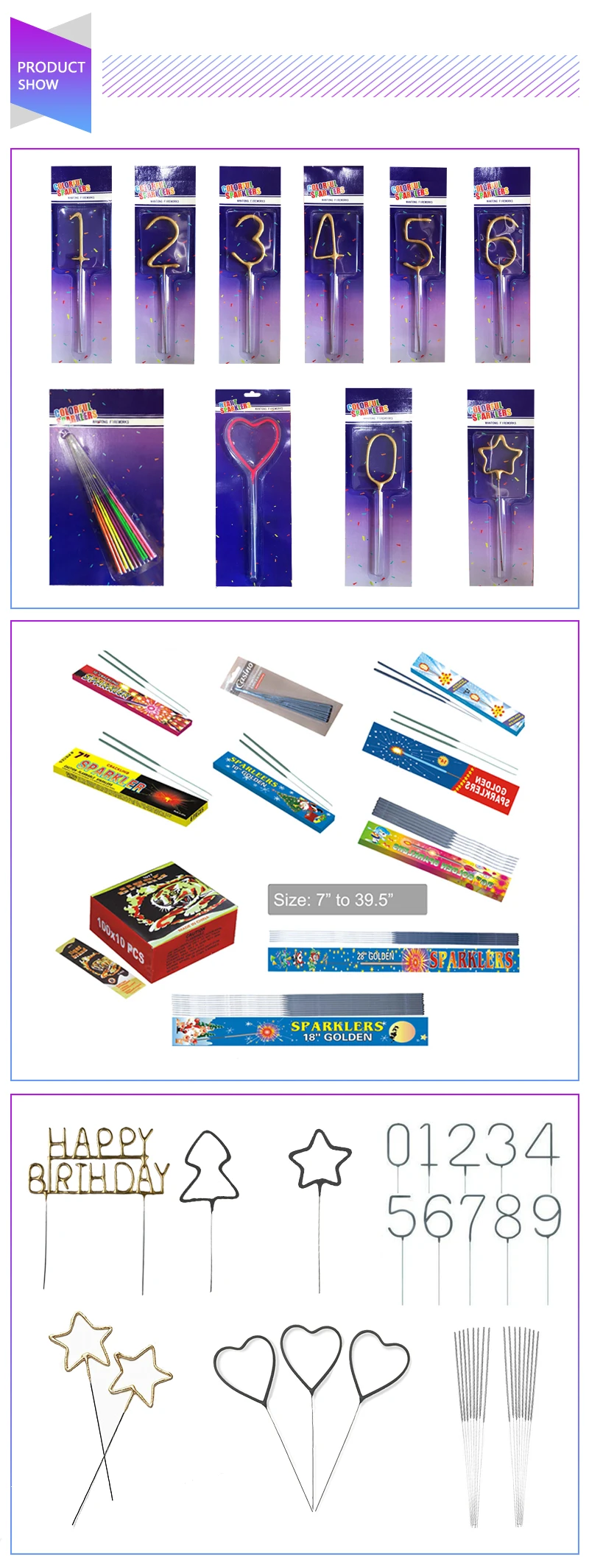18" Cold Fireworks Handheld Sparklers/color Sparklers Fireworks - Buy ...