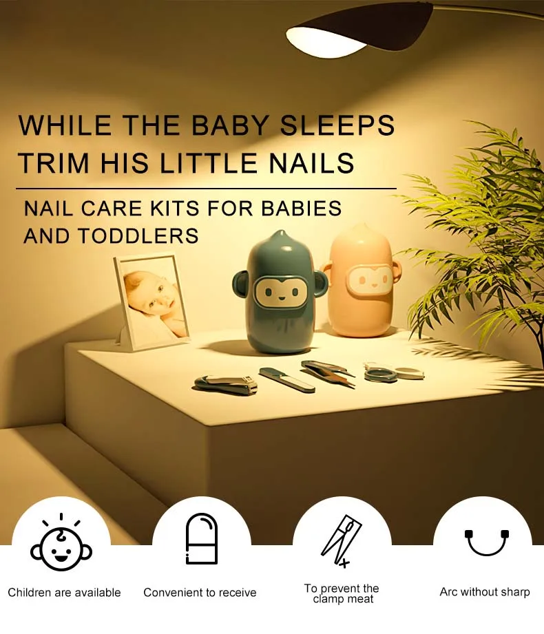 New Design Monkey Shape Baby Nail Care Kit New Design Nail Sets For ...