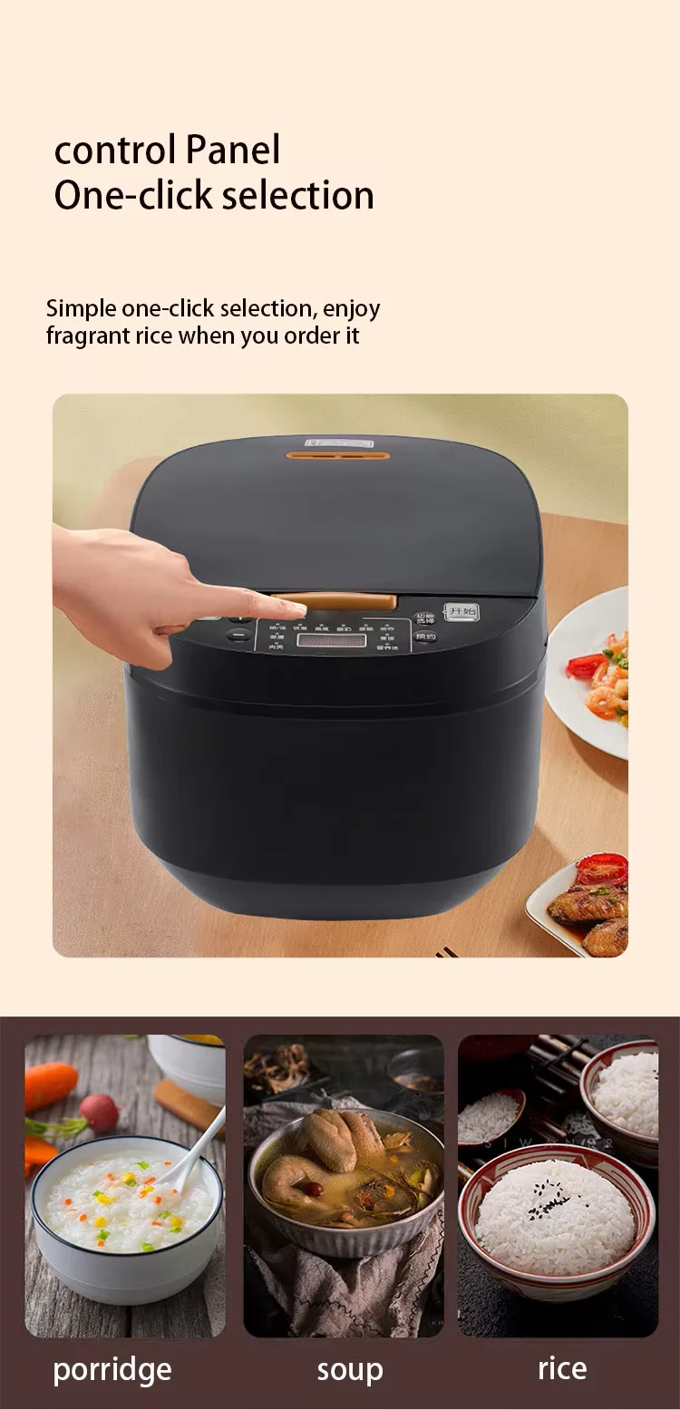 5L Electric Digital Rice Cooker - Multi Non-Stick Home Appliance, 1000W ...