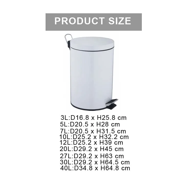 Wholesale Basic Household Stainless Steel Dust Bin Recycle Bin Rubbish ...