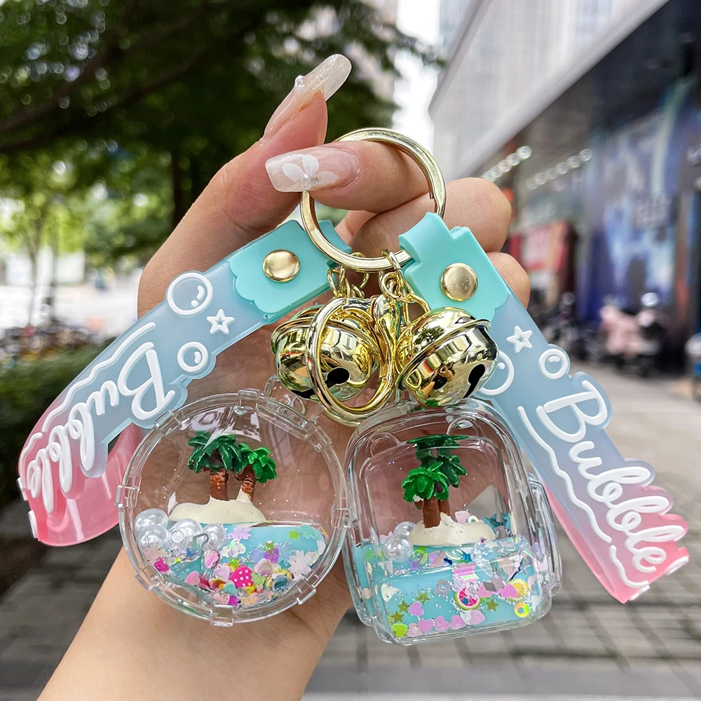 Kawaii Cute Pvc Coconut Tree Doll Moving Acrylic Fidget Shaker Glitter ...