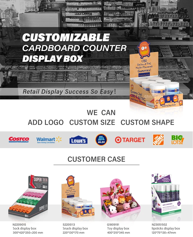 Custom Cardboard Countertop Packaging Retail Ready Display Unit ...
