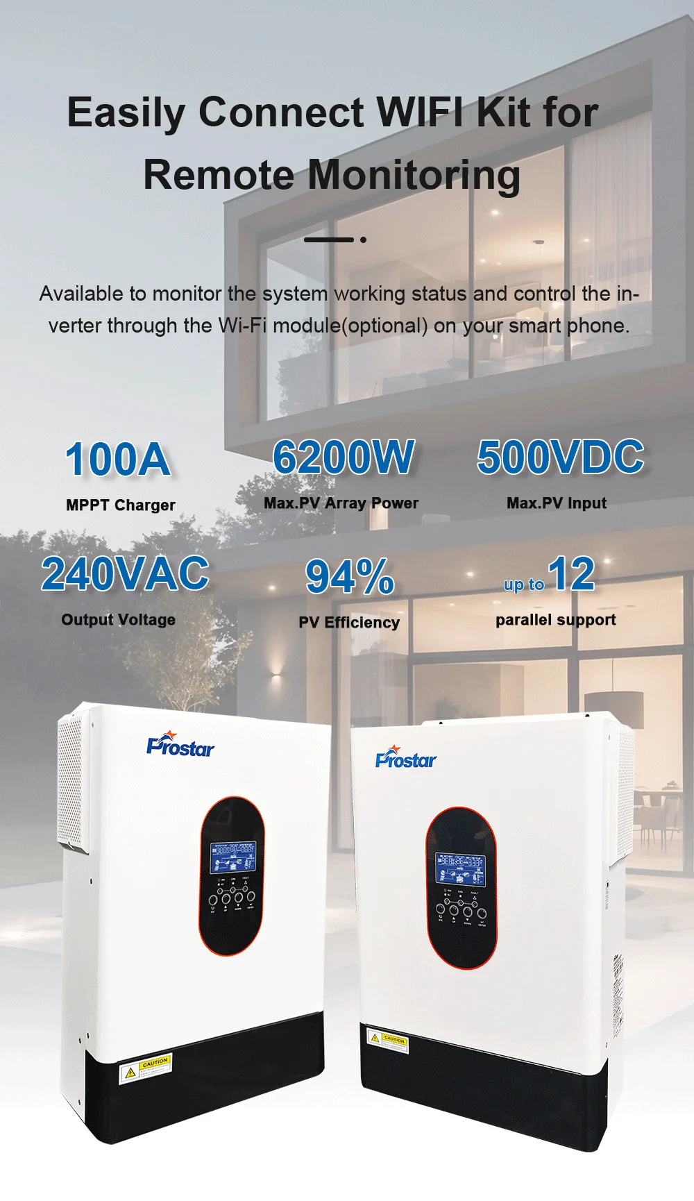 Prostar 6.2KW off-Grid Hybrid Solar Inverter - 48VDC MPPT
