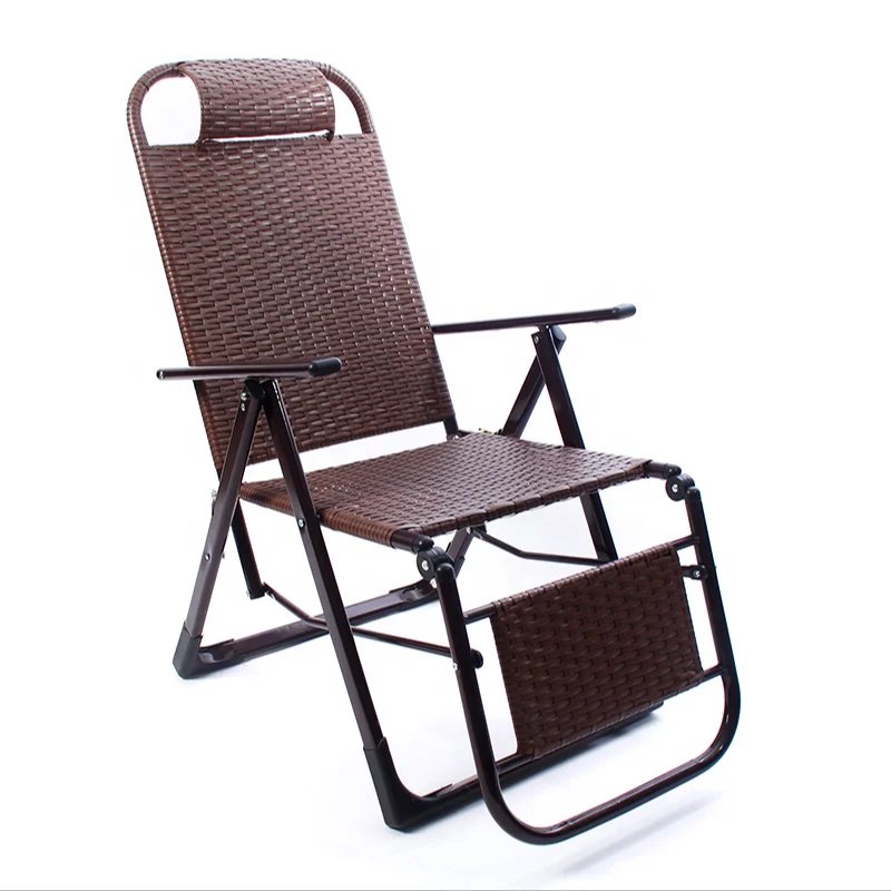 Hand-woven Rattan Folding Rattan Chair Home Balcony Backrest Chair Nap ...