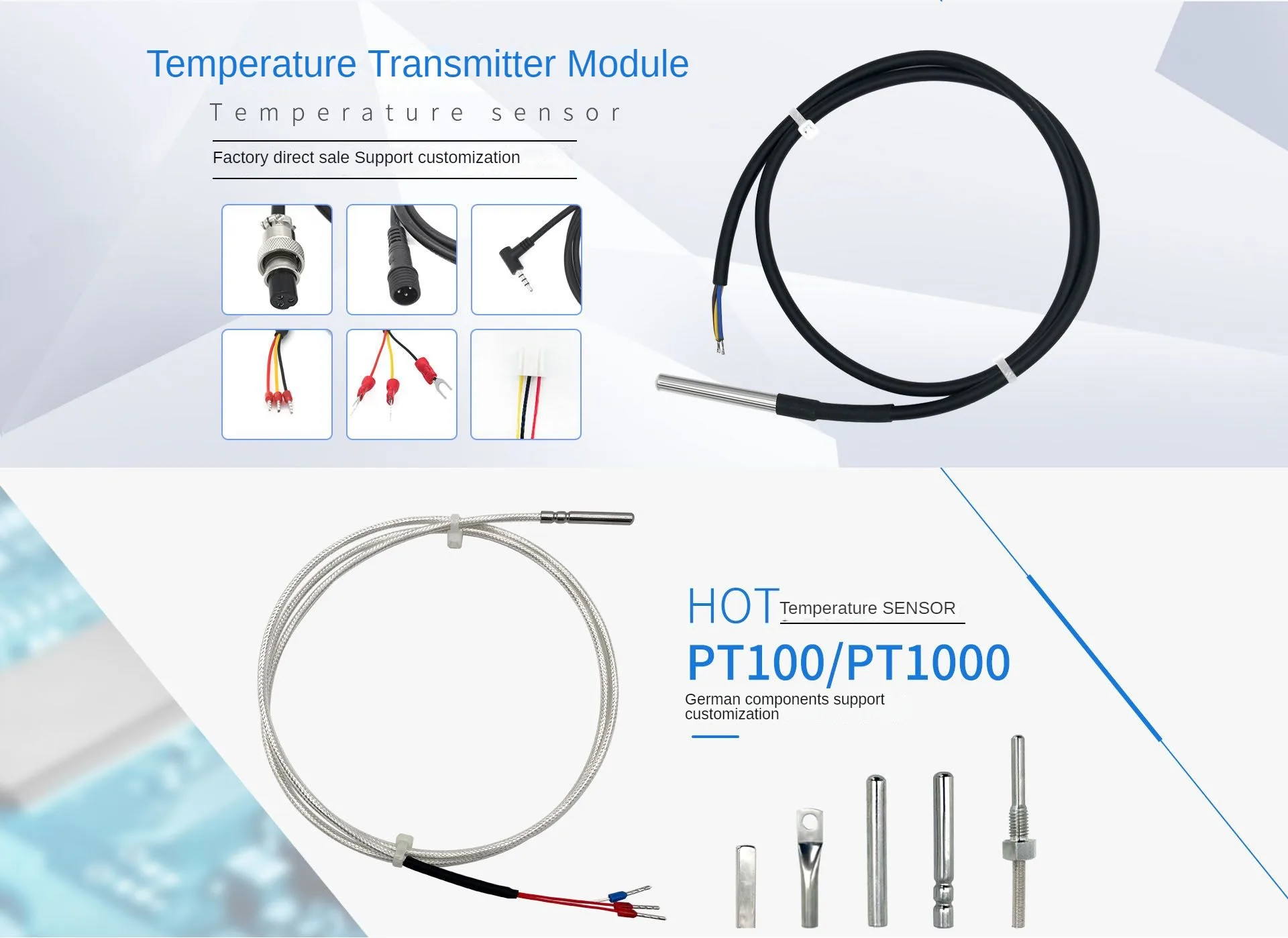 RTD PT100 Thermocouple Modules S R B K E J N T Inputs 4~20mA RS485 Rail ...