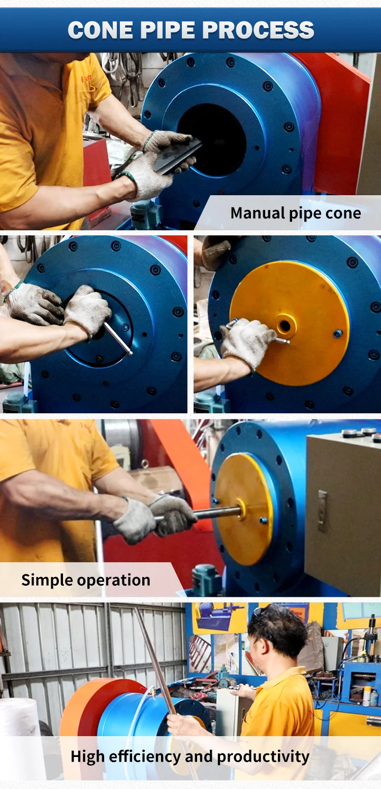 Easy To Operate Round Metal Tube Tapering Diameter Reducing Cone Pipe ...