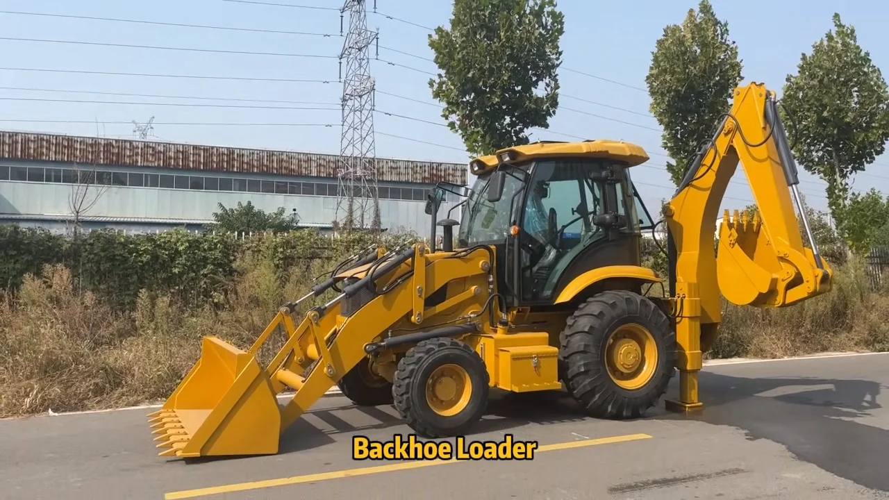 4 Wheel Compact Tractor Mini Backhoe Excavator Loader With Price For ...