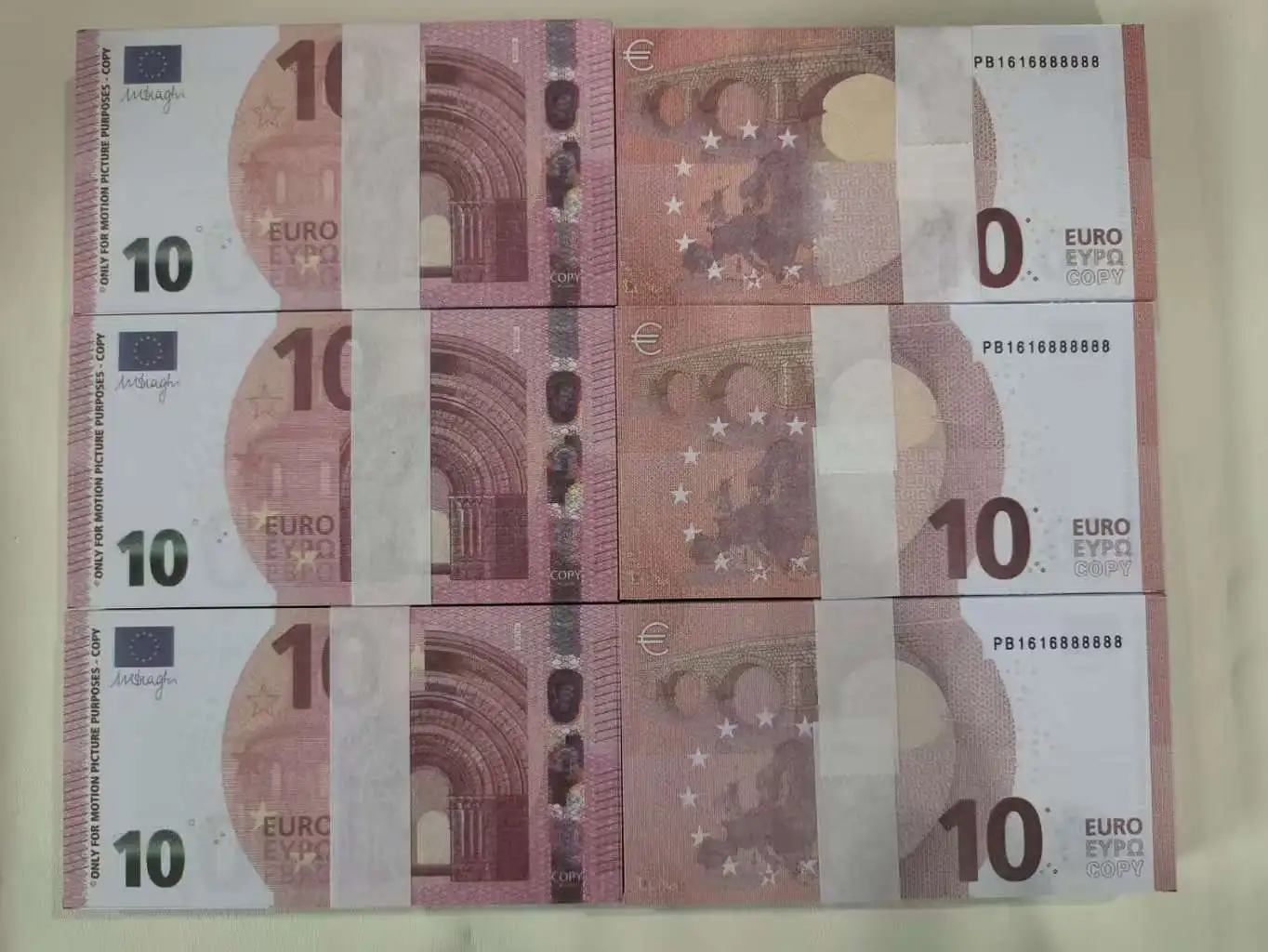 Custom Euro Money Banknotes Various Denominations Realistic Movie Paper ...