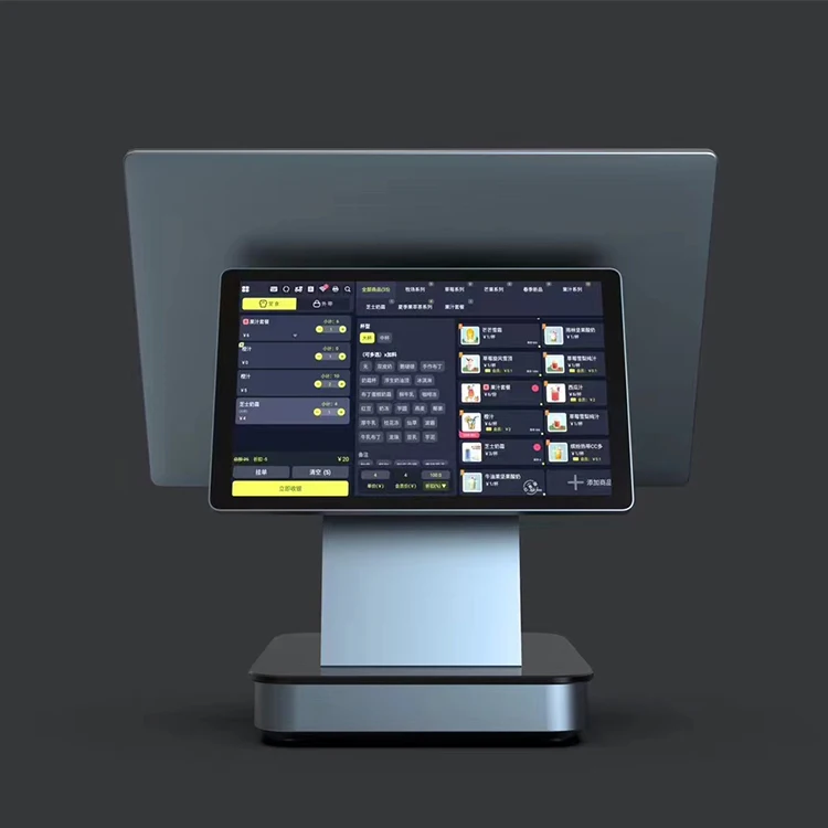 Restaurant Pos System 15.6inch Touch Dual Screen All In One Android 11 ...