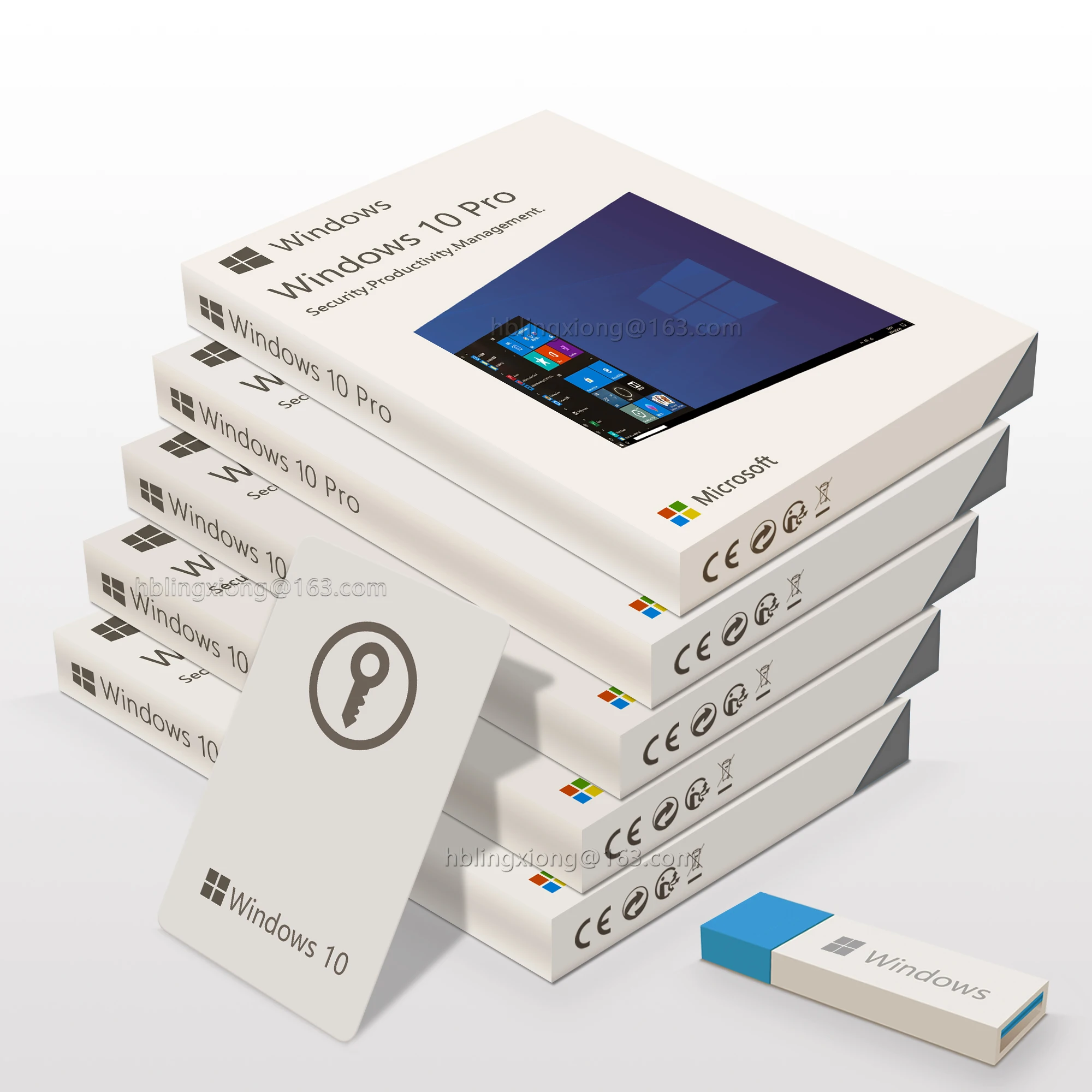 Windows 10 Pro Usb 3.0 Key Bootable Fpp Multilingual Retail Box 64-bit ...