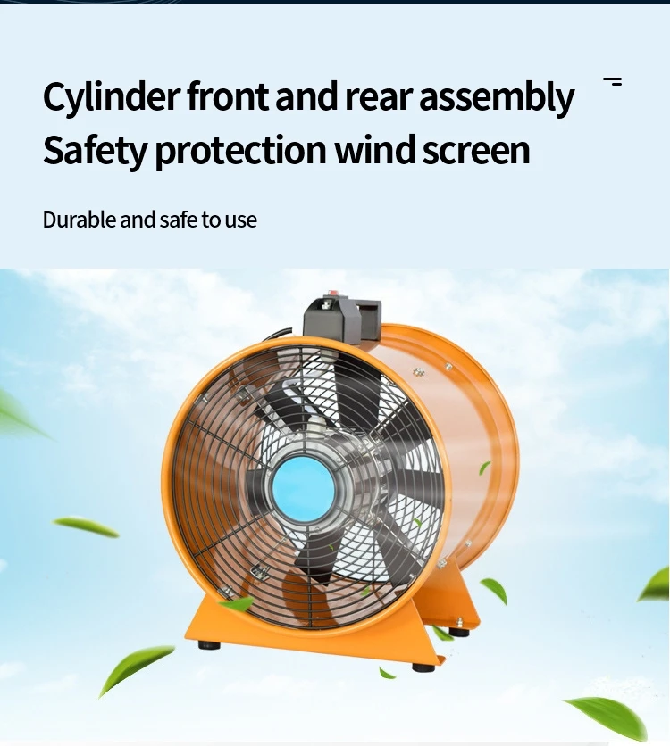 High Efficiency 12inch Portable Axial Air Blower Fan Low Noise For ...