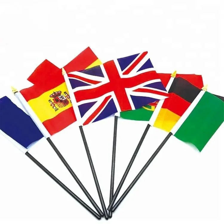Factory Supply Polyester National Flag Different Countries Small Desk ...