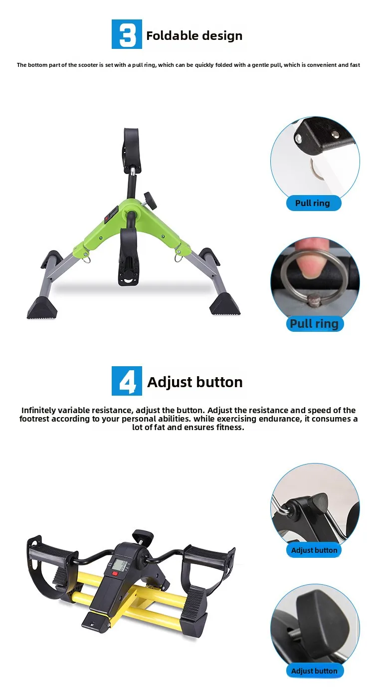 Seated Elliptical Walking Machine & Mini Pedal Bike Electric ...