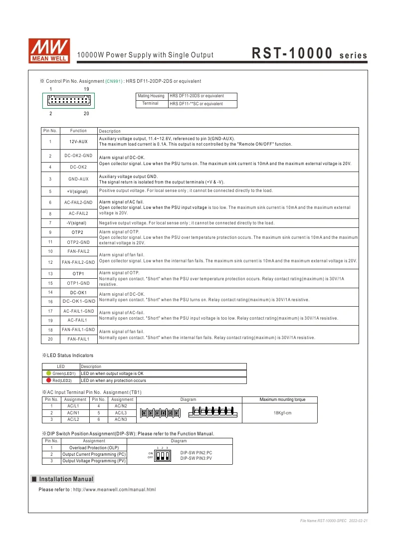 Ruist Rst-10000-24 Switching Power Supply With Built-in Active Pfc ...