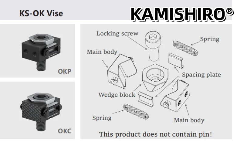 Kamishiro Modular Vise M8 OK Vise Cnc Machine Precision Milling CNC ...