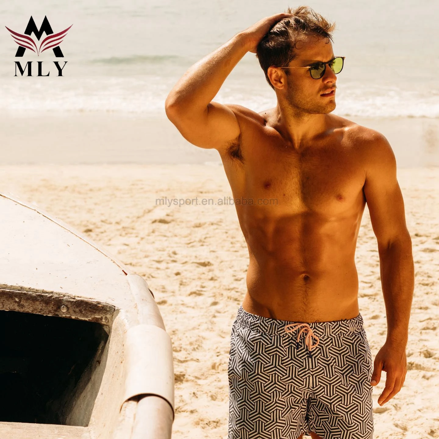 Factory Wholesale Swimwear Men Custom Swim Trunks Beach Swimsuit Shorts ...