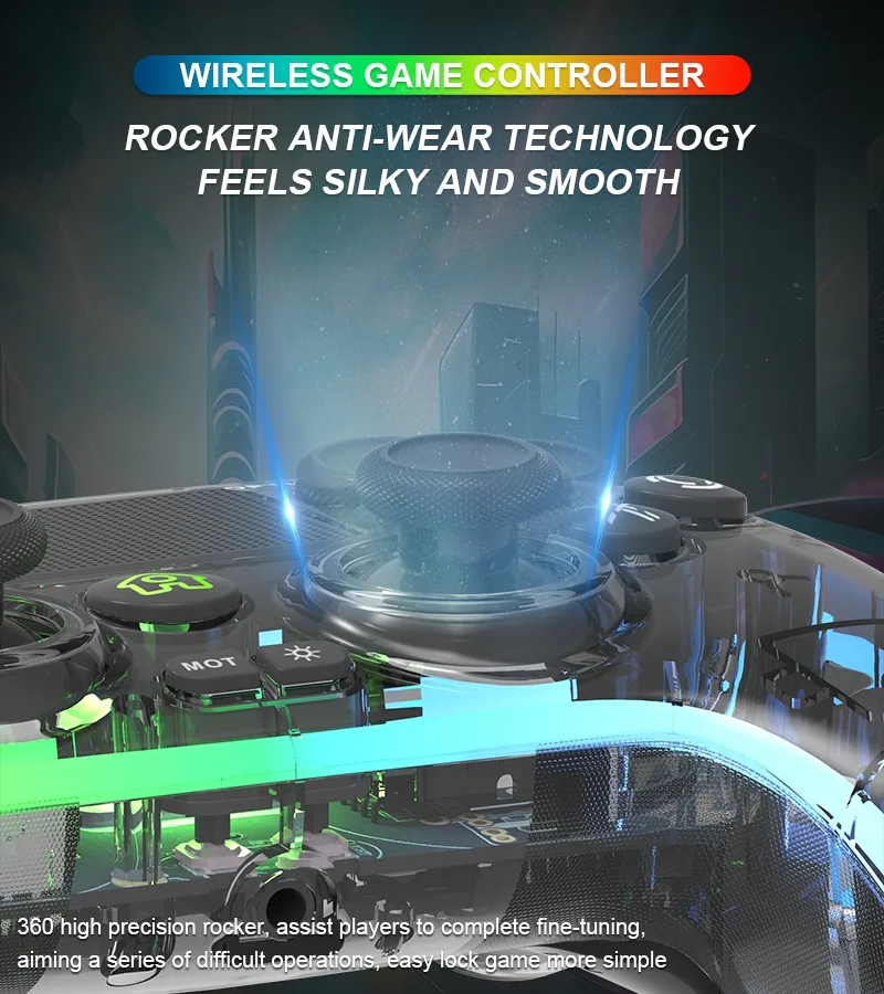 Wireless Controller for Ps4 Jostick Hall Rocker 3D Mando De Manette ...