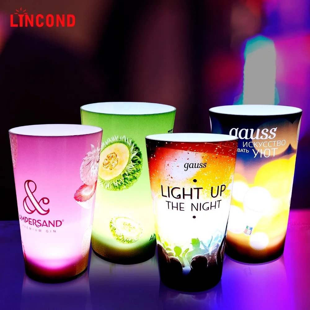 Promotional Led Glowing Plastic Cup Led Flashing Cup Light Up Cup Led ...