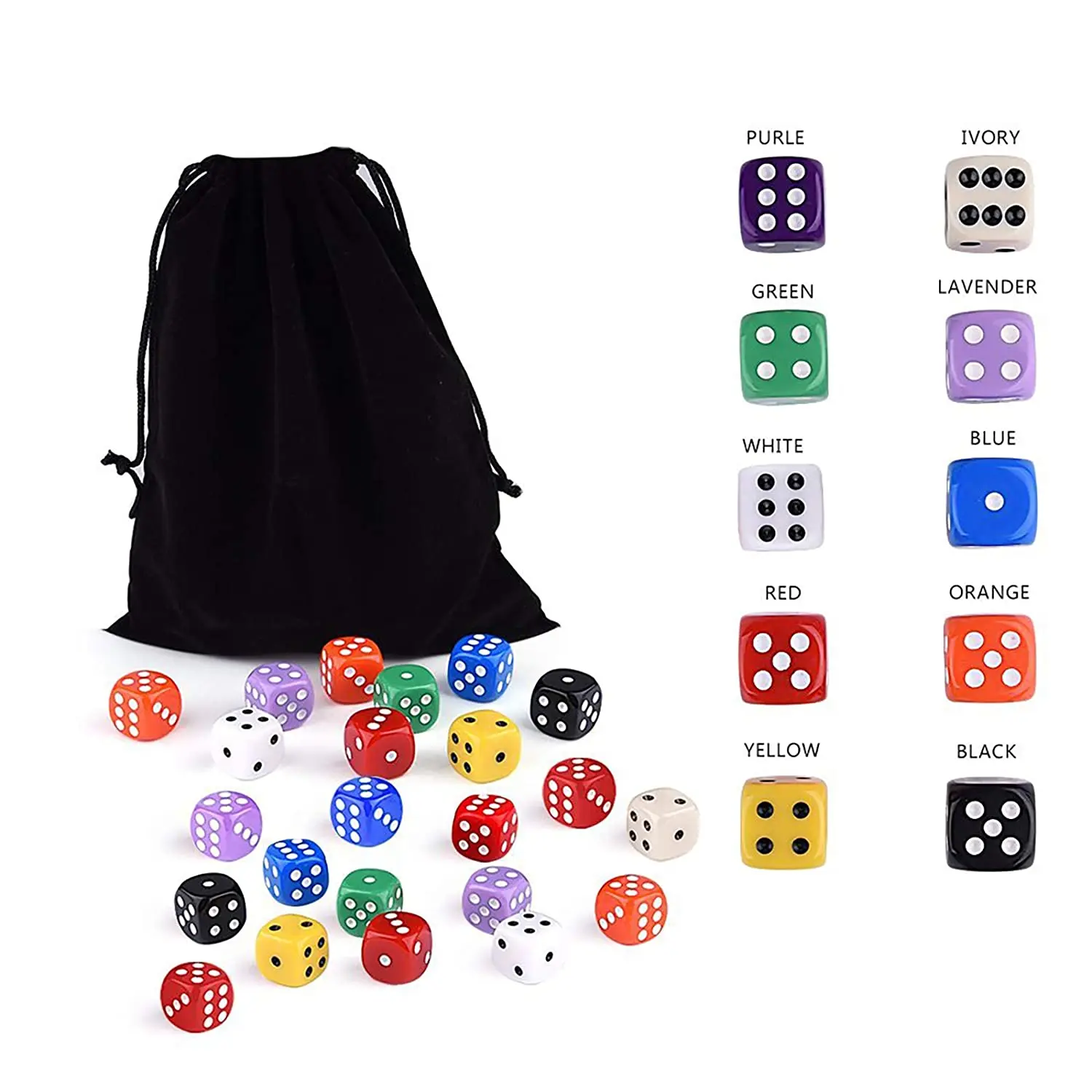 Wholesale Luxury Custom 16mm Acrylic Polyhedral Dice Custom Square ...