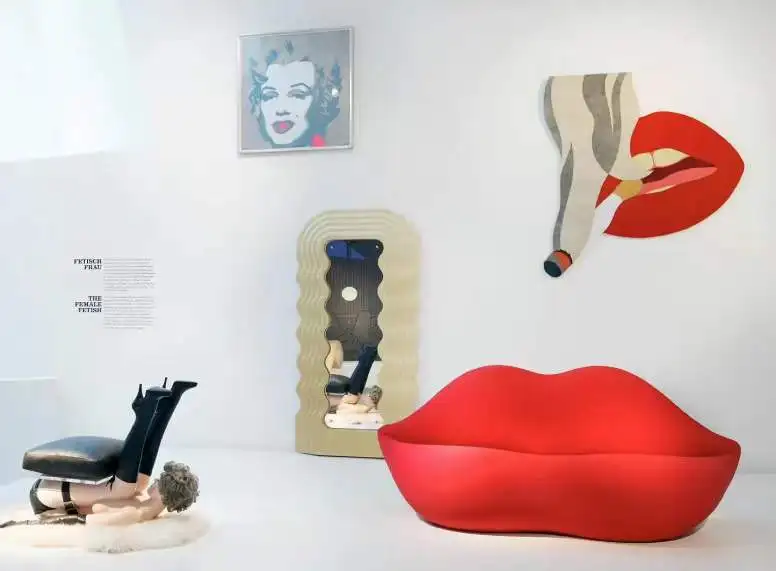 Wholesale Fashionable Lips Velvet Living Room Apartment Sofa Pink Red ...