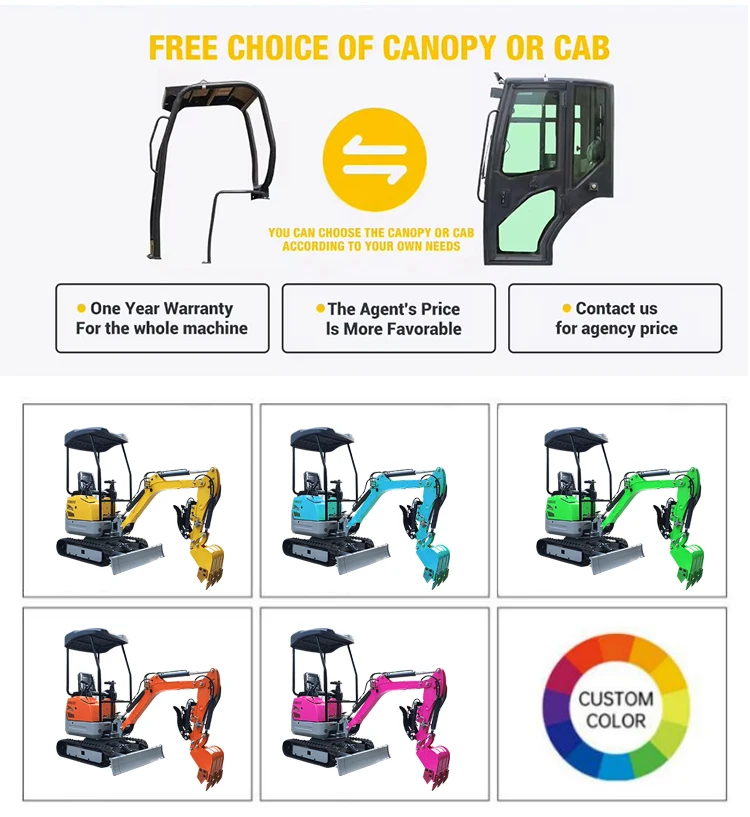 FREE SHIPPING Kubota Engine Mini Excavator CE/EPA Garden Micro Digger ...