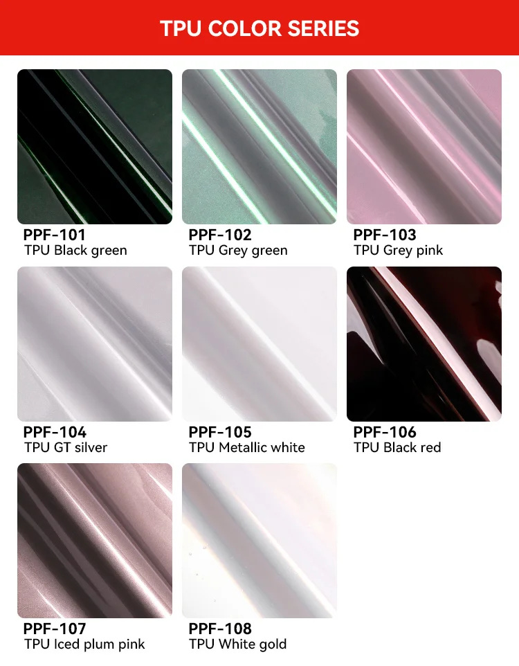 Tpu Ppf Gt Silver Color Change Ppf Film Self Healing Car Wrapping Film ...