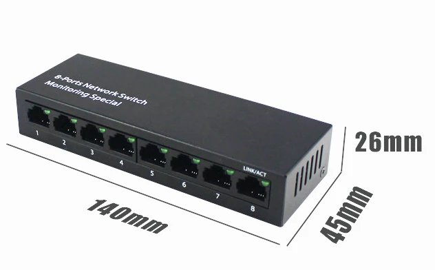 8-port 100mbps Unmanaged Ethernet Switch Box Home Network Switch For ...